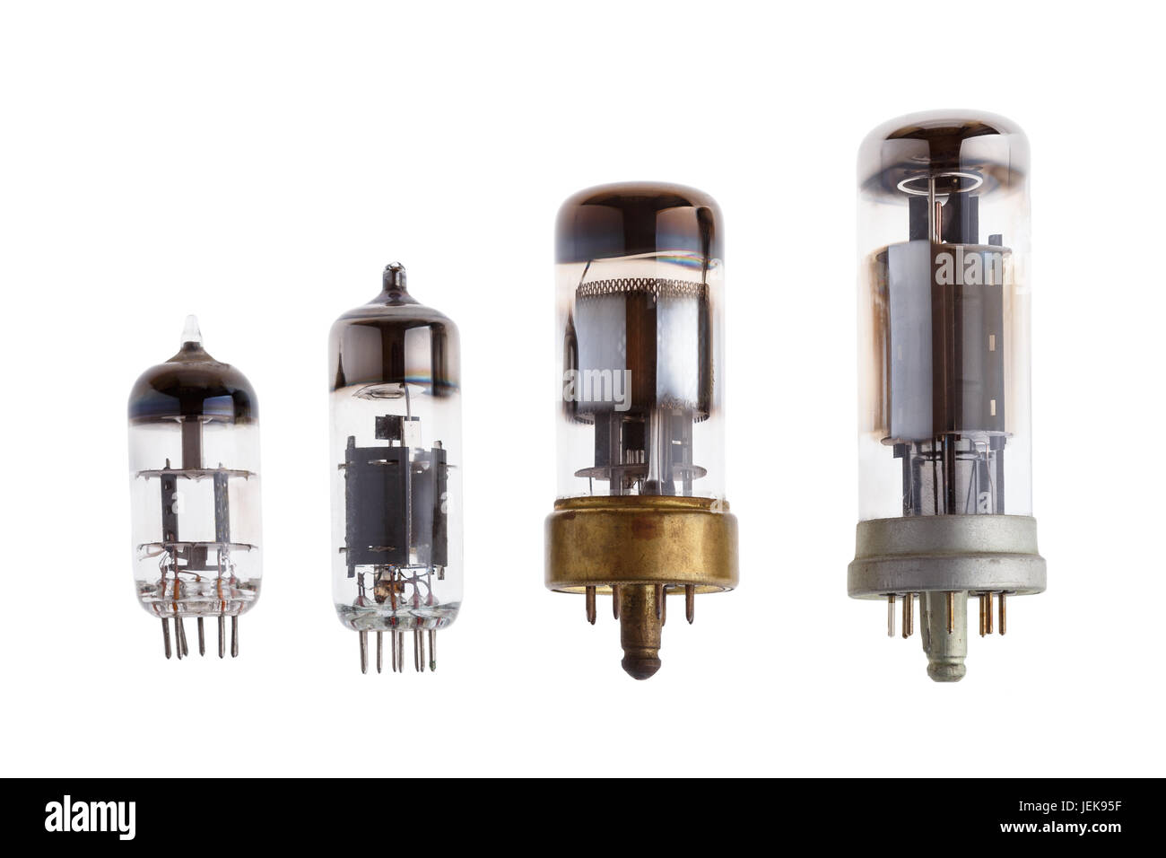 Glass vacuum electron tubes isolated on white background Stock Photo ...