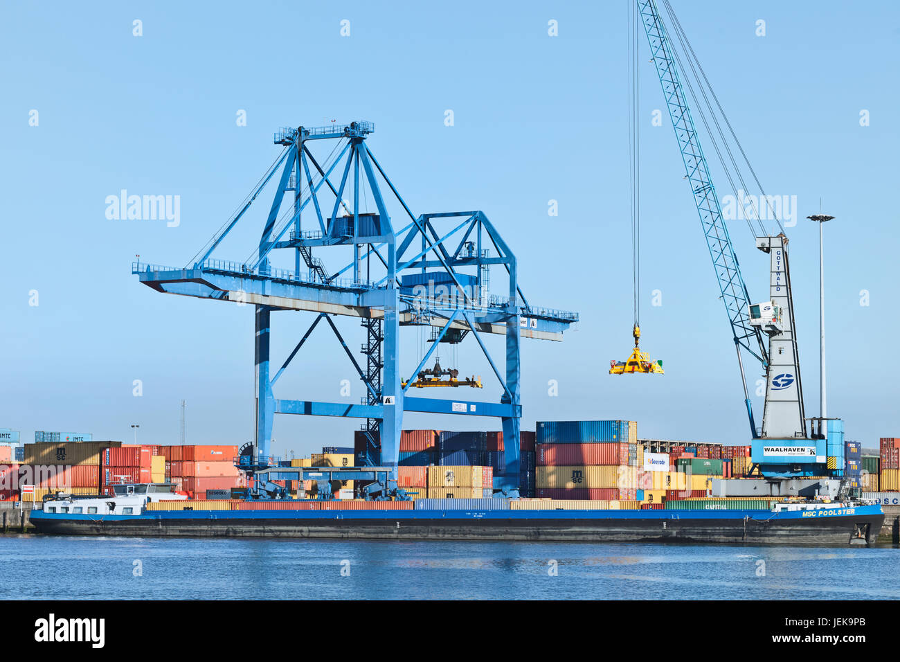 ROTTERDAM-AUG. 10, 2012. Container terminal on Aug. 10, 2012 in ...
