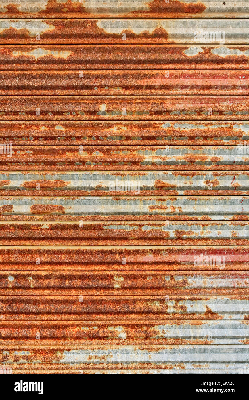 Rusty old roller shutter Stock Photo - Alamy