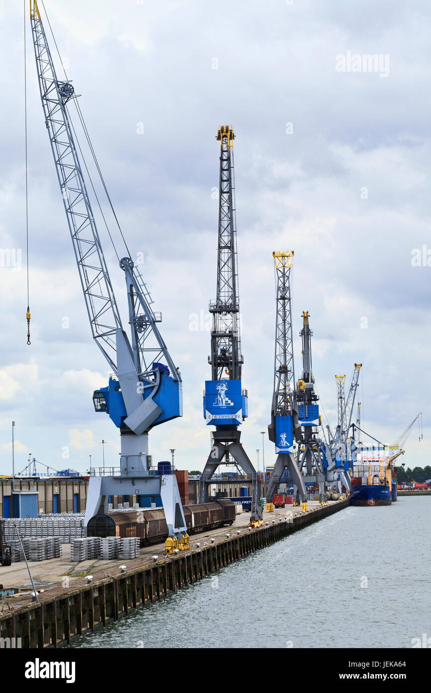 ROTTERDAM-AUG. 7, 2012. Container terminal in Rotterdam. The Port of ...
