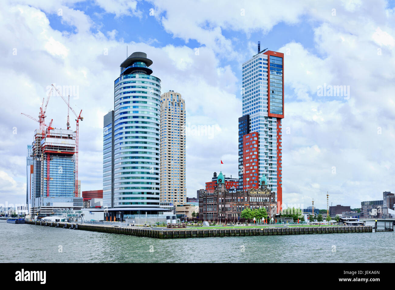 ROTTERDAM-AUG. 7, 2012. Montevideo tower in Rotterdam. With 152.32 ...