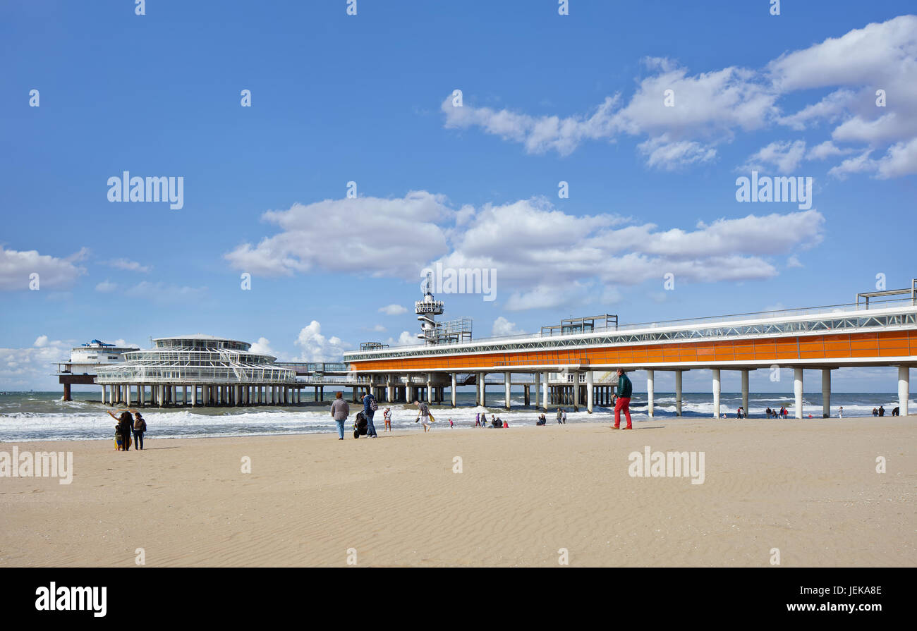 HOLLAND-AUG. 23, 2014. The Scheveningen Pier, a pleasure pier in Dutch ...