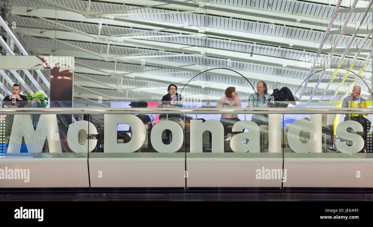 SCHIPHOL-OCTOBER 23, 2015. MacDonald’s outlet. Last year McDonald’s ...