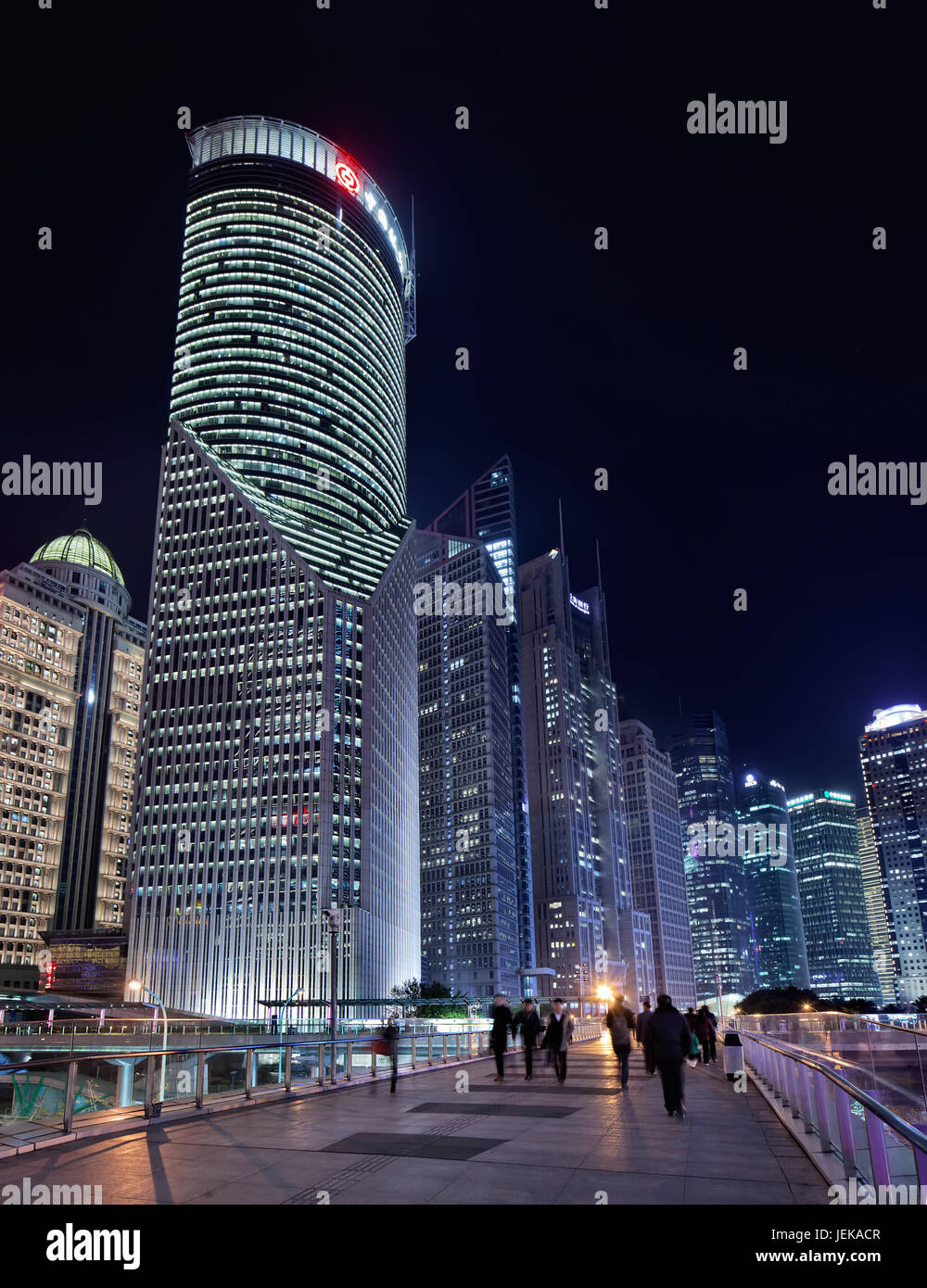 SHANGHAI-DEC. 2, 2014. Skyscrapers at Lujiazui, a national-level ...