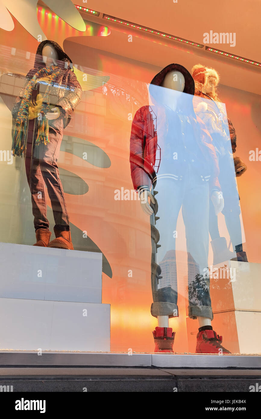 Shop window fashion outlet. Local Chinese brands are developing ...