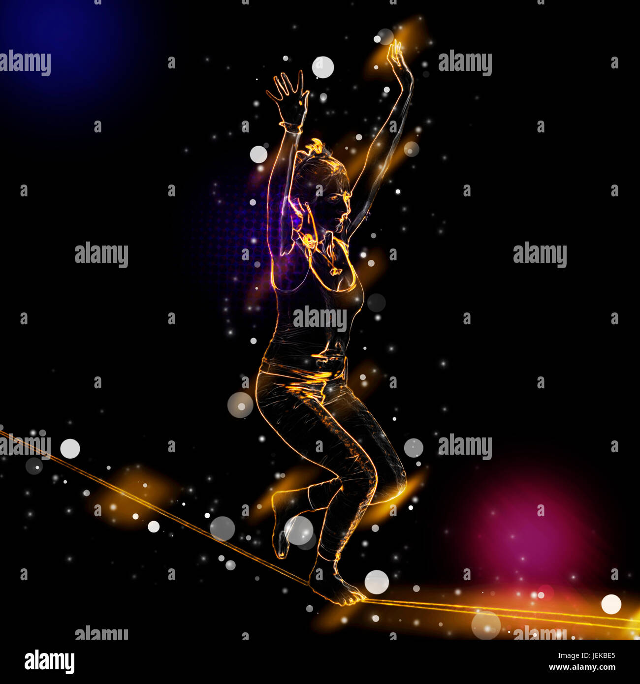 Slacklining hi-res stock photography and images - Alamy