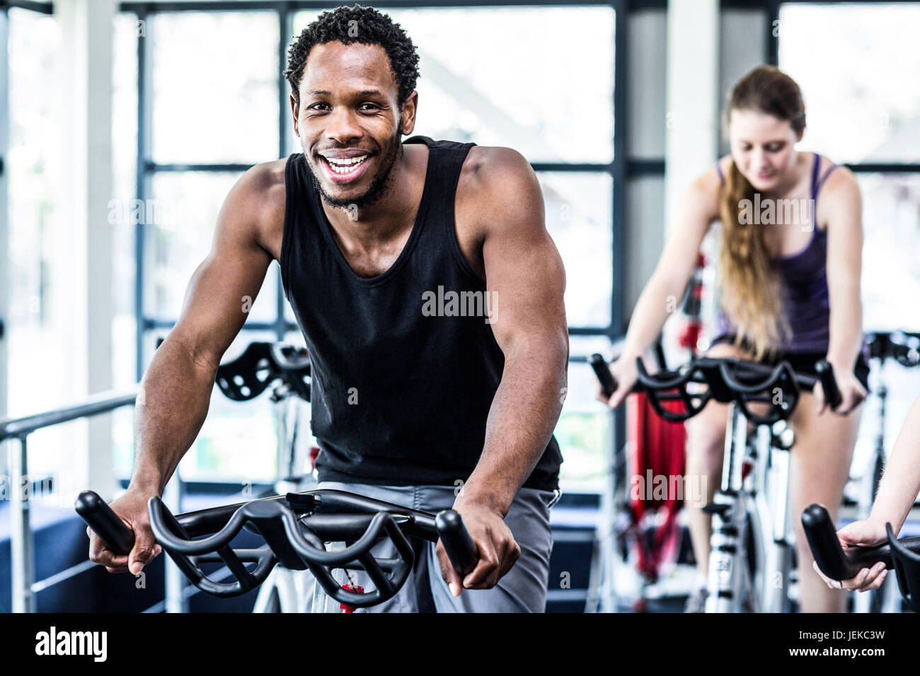 Man home fit bike hi-res stock photography and images - Alamy