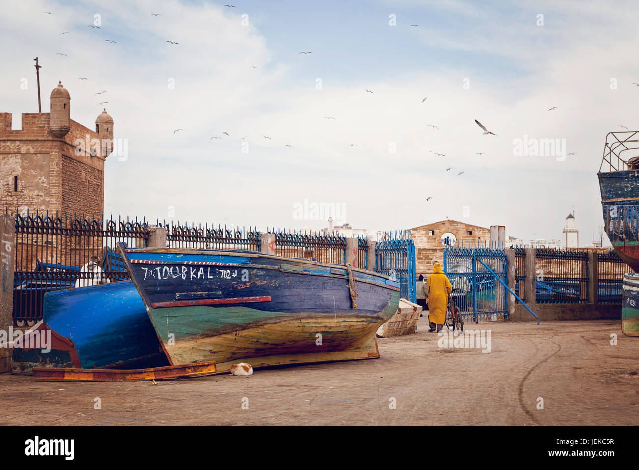 Traditional moroccan boats hi-res stock photography and images - Alamy