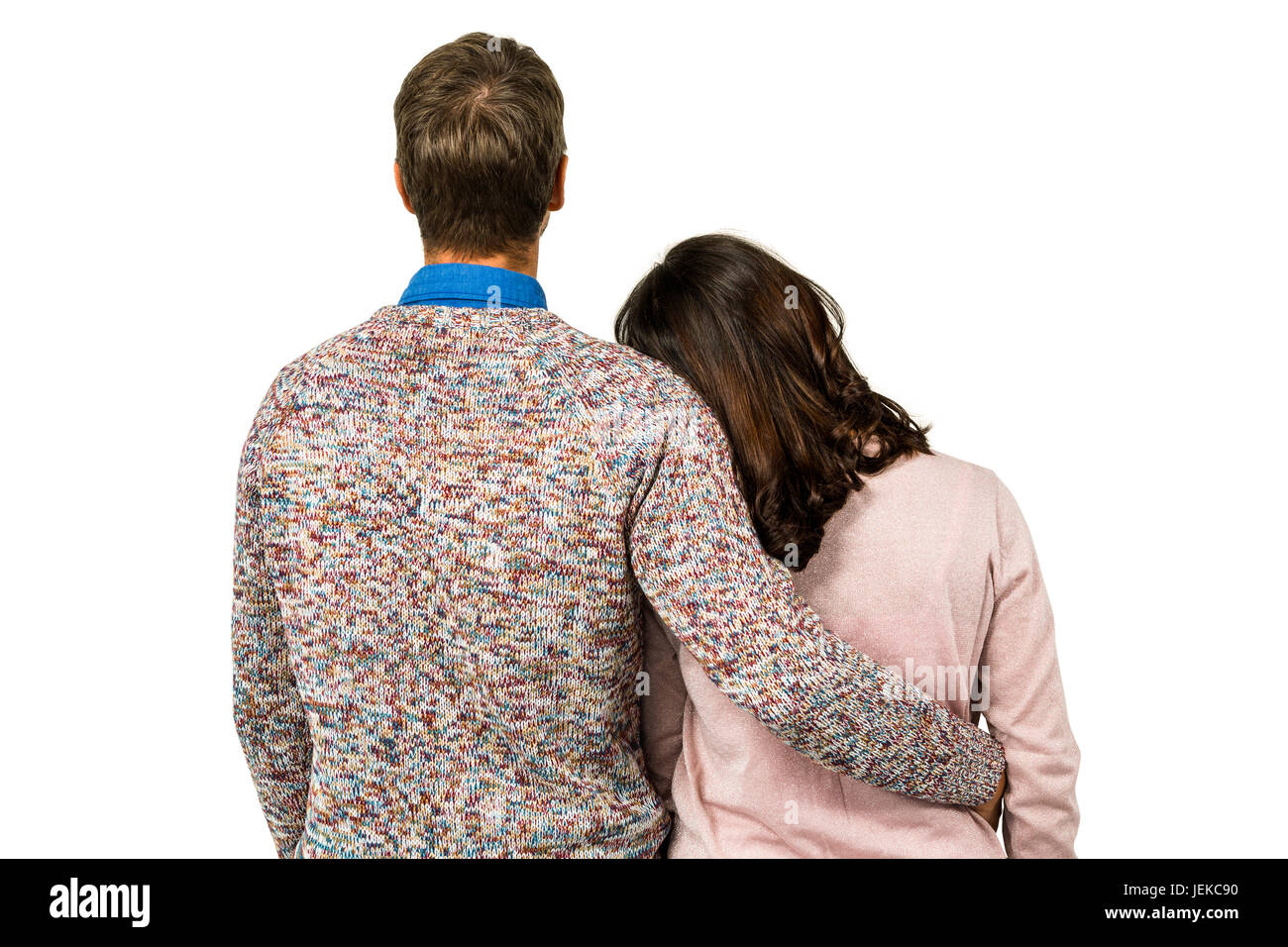 Rear view of couple standing Stock Photo - Alamy