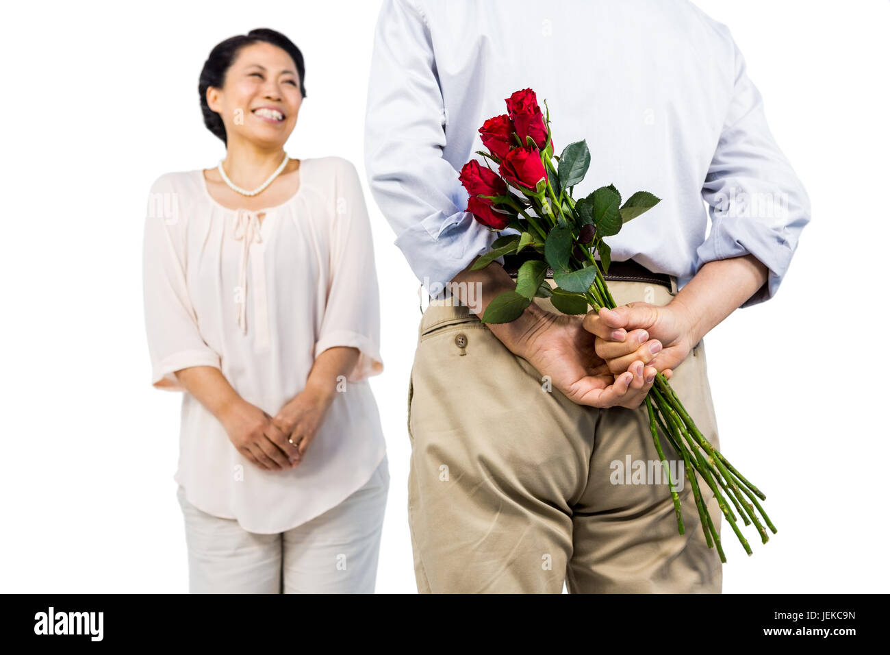 Older woman roses hi-res stock photography and images - Alamy