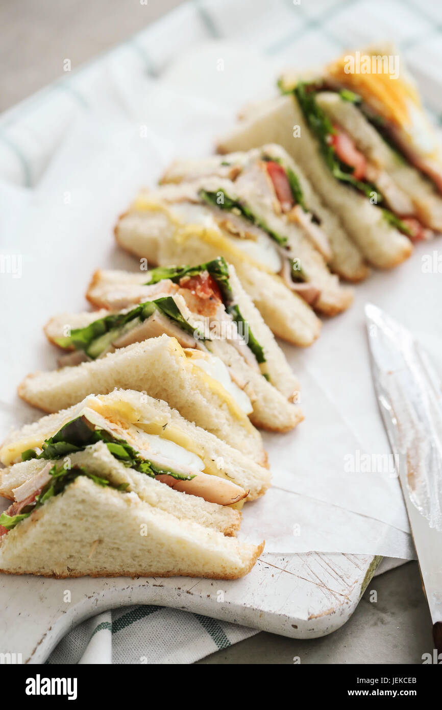 Chicken clubhouse sandwich hi-res stock photography and images - Alamy