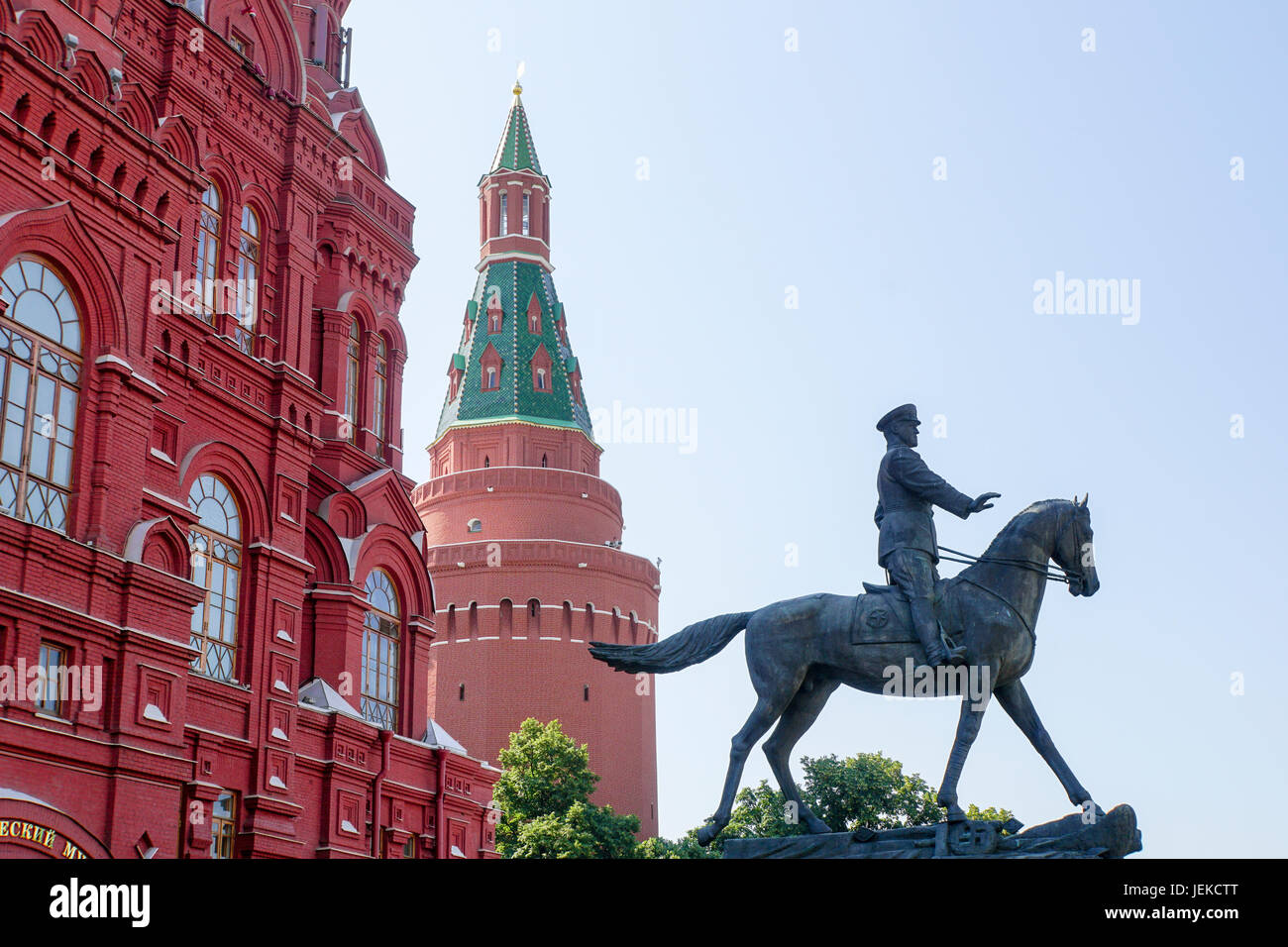 Zhukov horse statue red square hi-res stock photography and images - Alamy