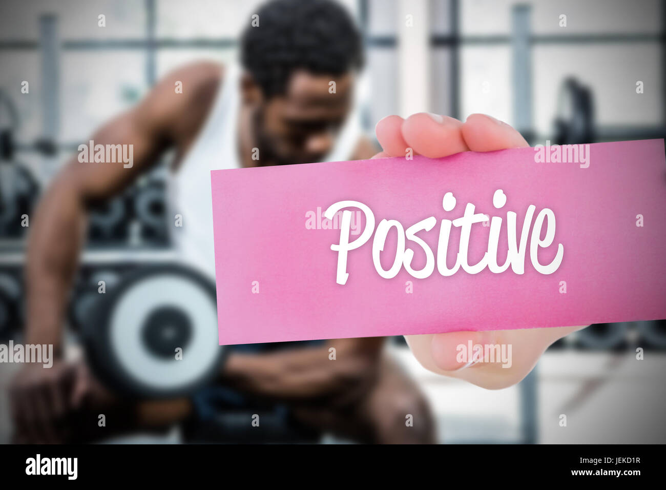 Positive against people background Stock Photo - Alamy