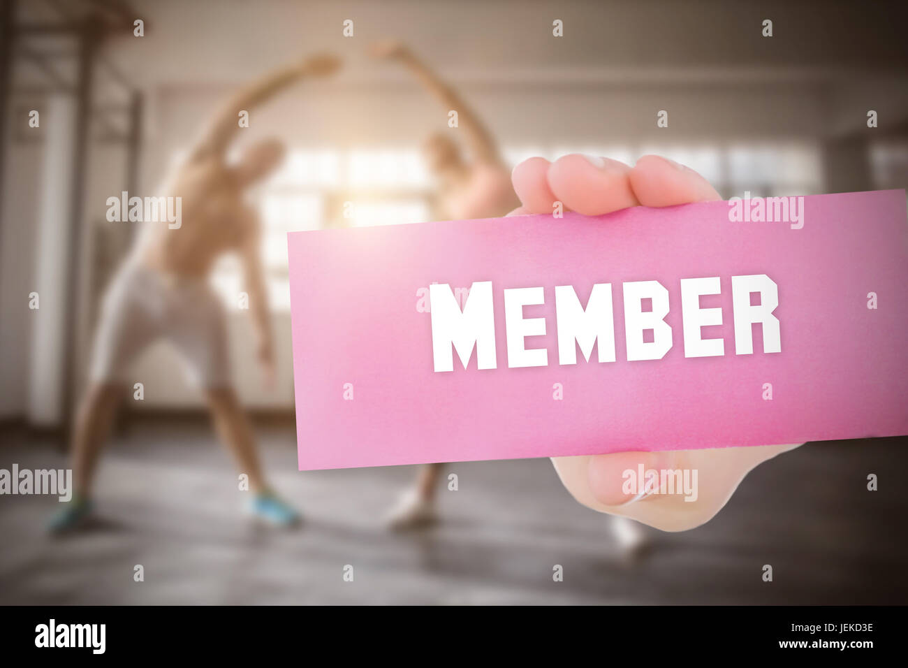 Member against people background Stock Photo - Alamy