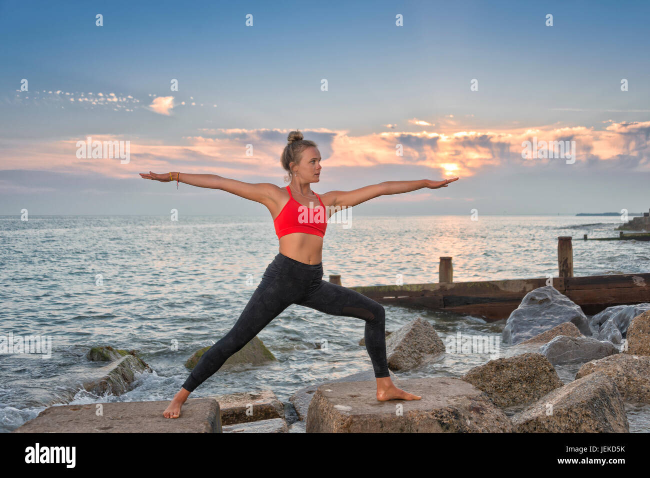 Warrior ii pose hi-res stock photography and images - Alamy