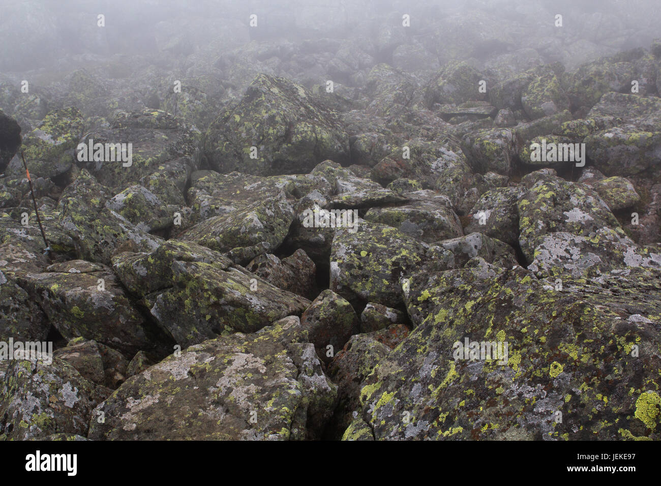 Fog. The mist over the rocks. Fog over the mountains Stock Photo - Alamy