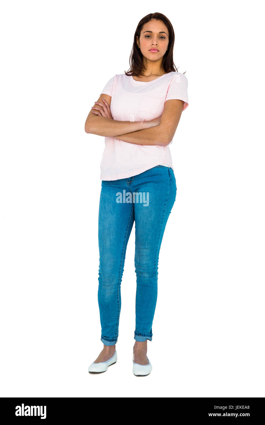 Girl being serious Stock Photo - Alamy