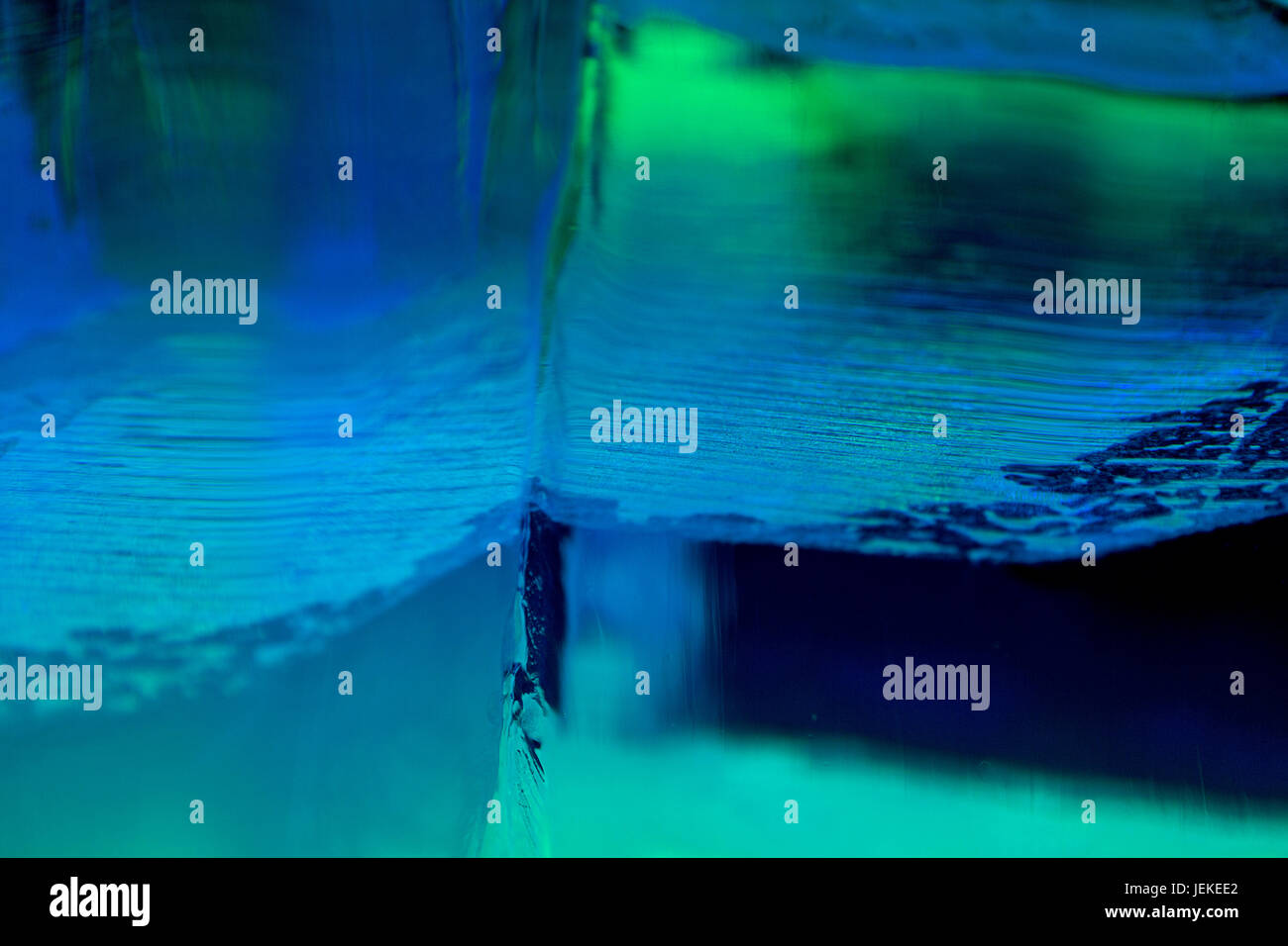 Blue green abstract, illuminated Ice blocks Stock Photo - Alamy