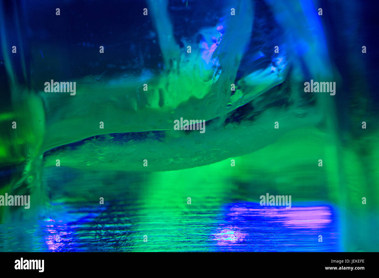 Blue green abstract, illuminated Ice blocks Stock Photo - Alamy