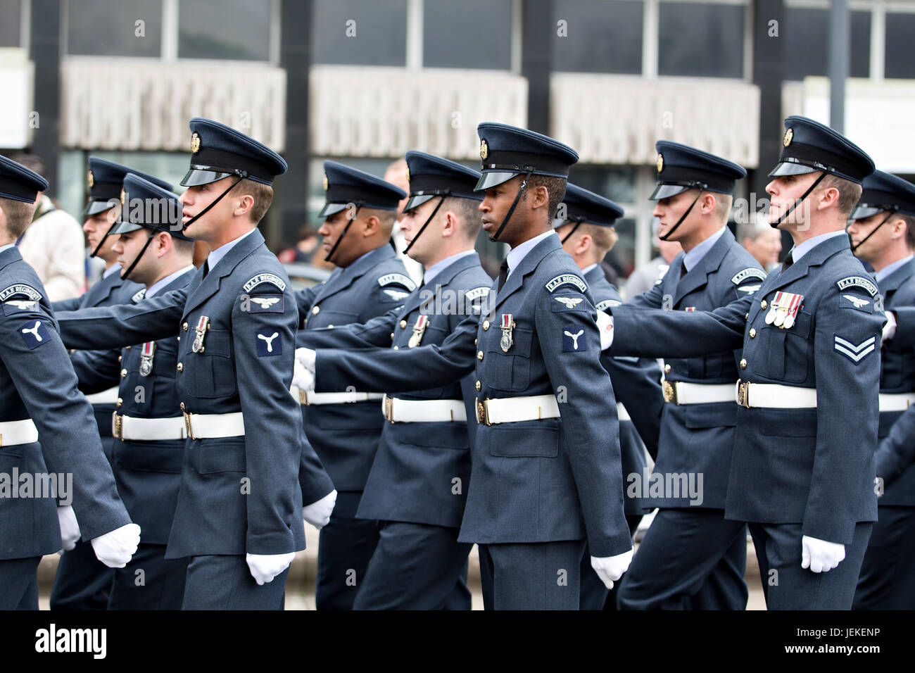 Liverpool, UK. 24th June, 2017. RAF members taking part in the Armed ...