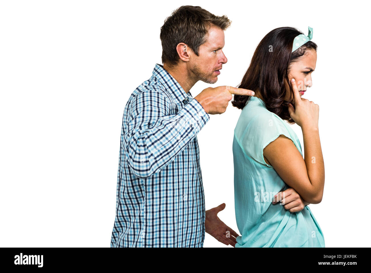 Angry man shouting at girlfriend Stock Photo - Alamy