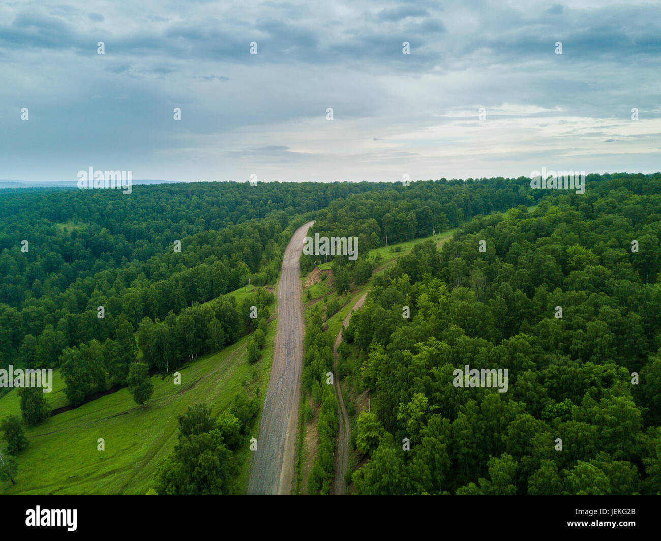 Aerial view of the Russian countryside in summer Stock Photo - Alamy