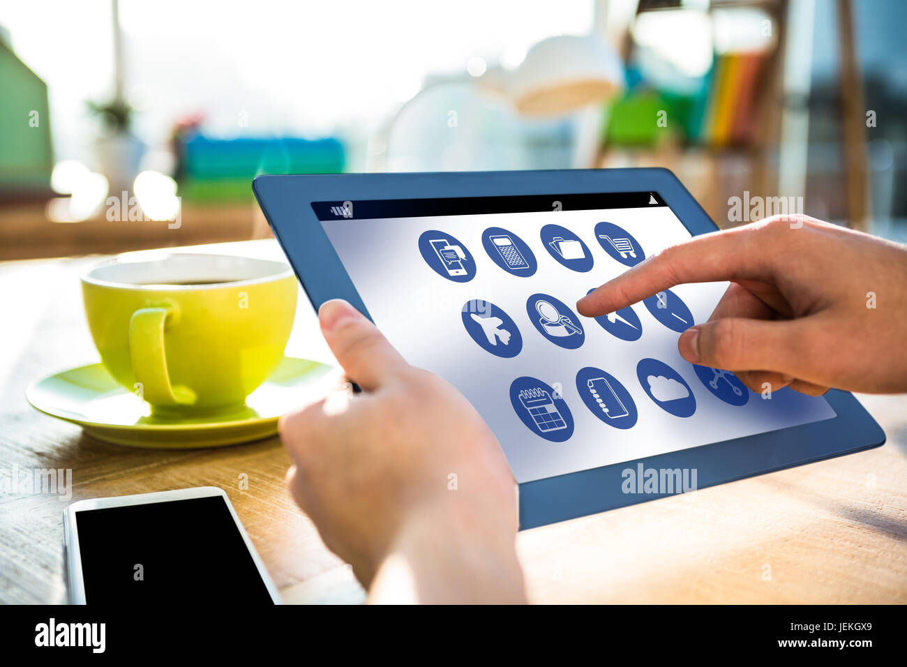 Composite image of telephone apps icons Stock Photo - Alamy