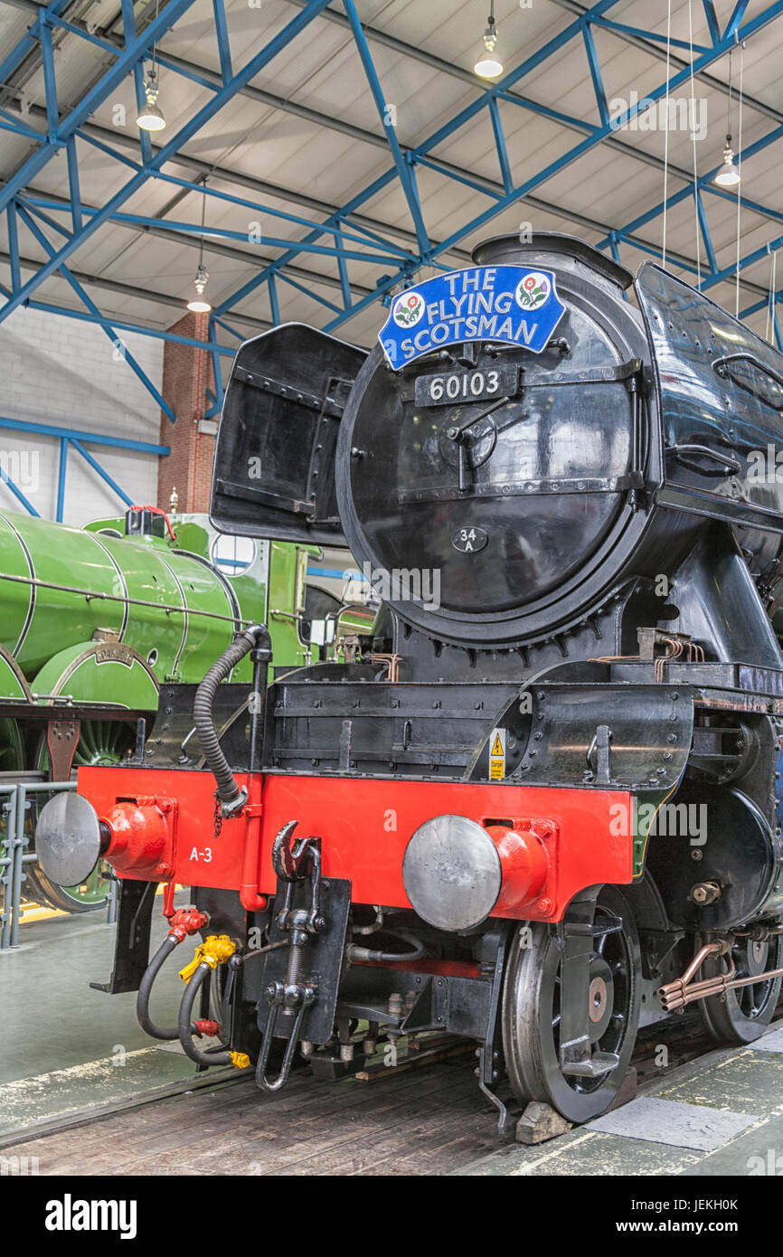 Flying Scotsman steam train on show at the National Railway Museum York ...