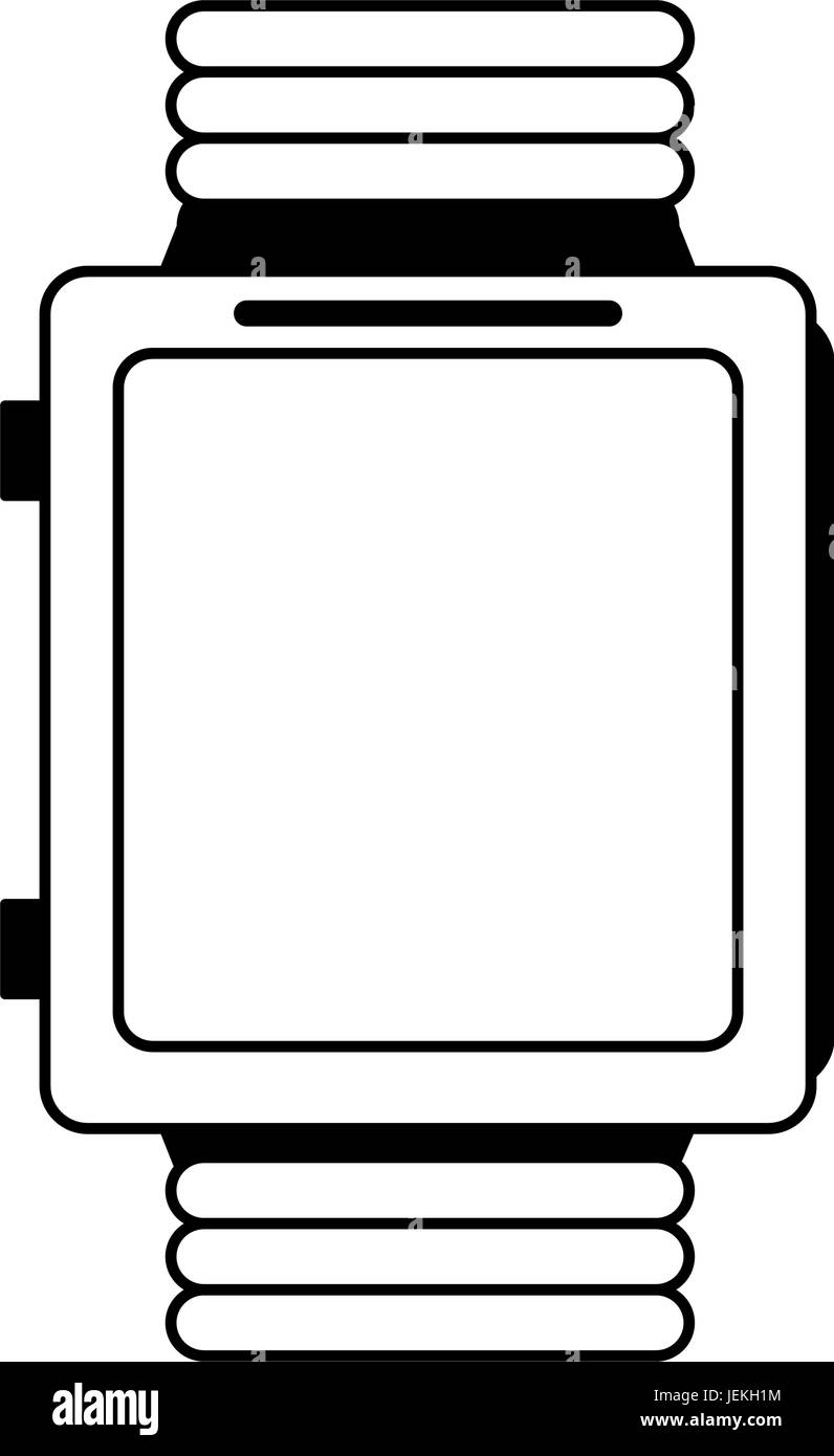 smartwatch with blank screen icon image Stock Vector Image & Art - Alamy