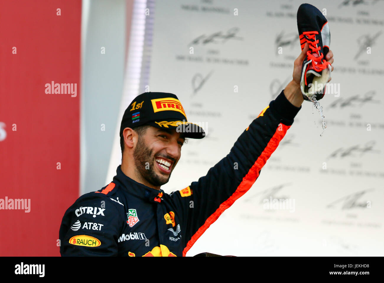 Daniel ricciardo celebrates win hi-res stock photography and images - Alamy