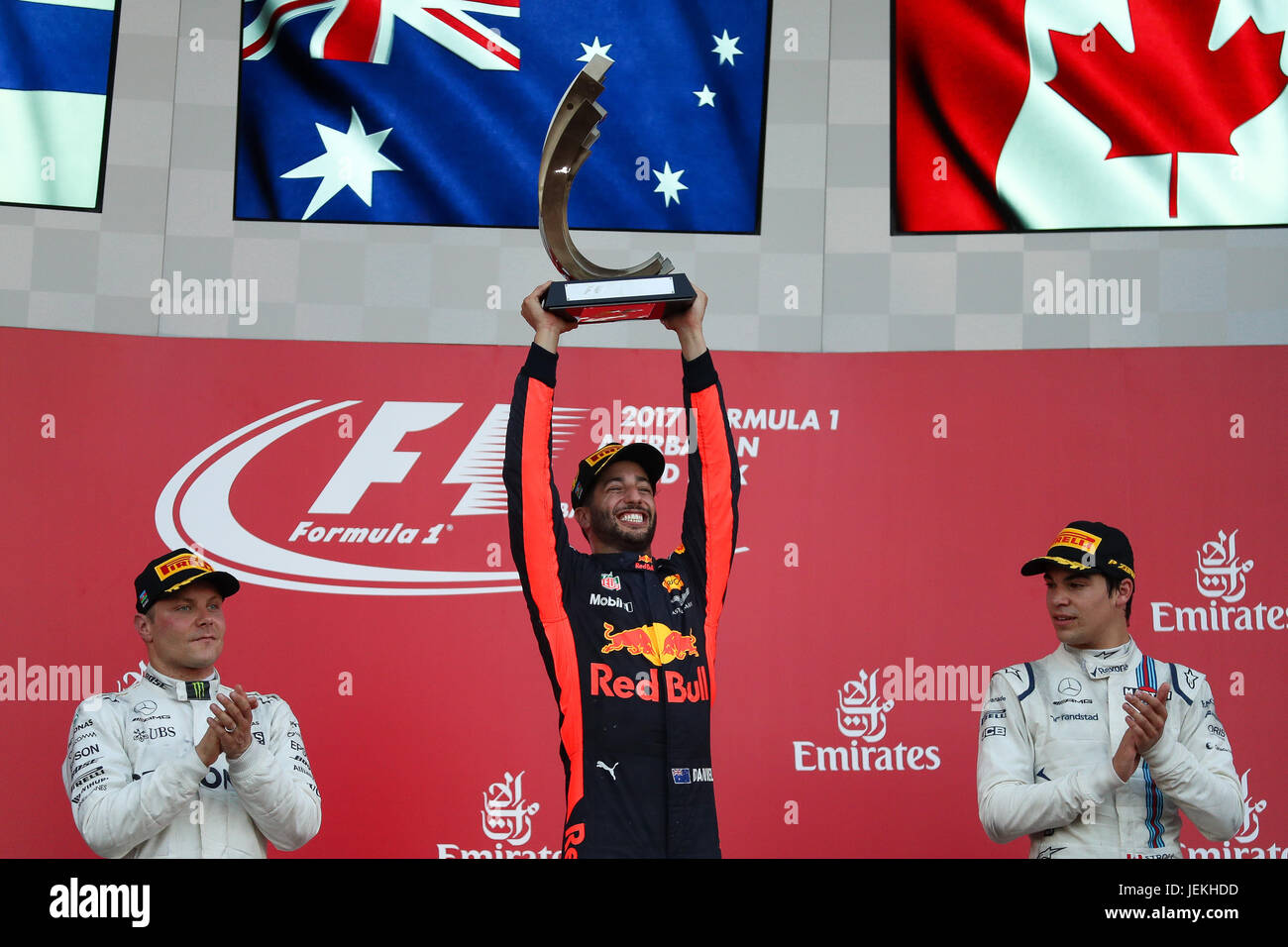 Race winner Daniel Ricciardo of Australia and Red Bull Racing ...