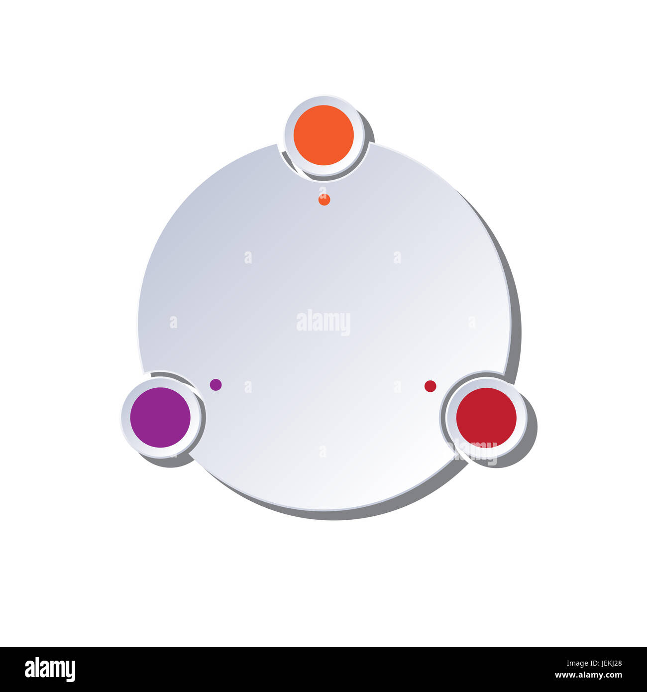 Template circle Infographic for 3 positions on white background Stock ...