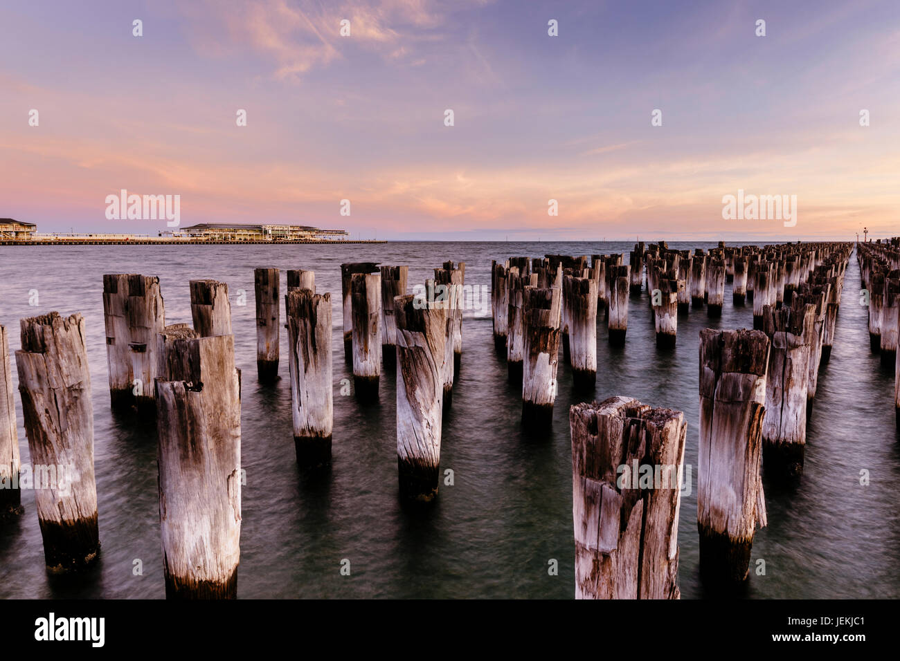 Old pier stumps hi-res stock photography and images - Alamy