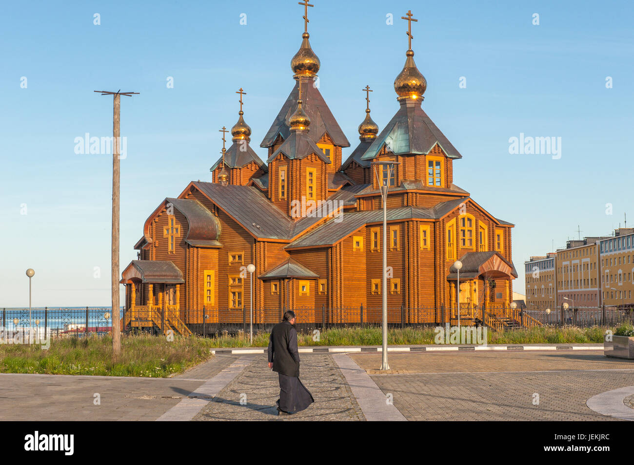 Orthodox Cathedral of the Holy Trinity, Siberian city Anadyr, Chukotka ...