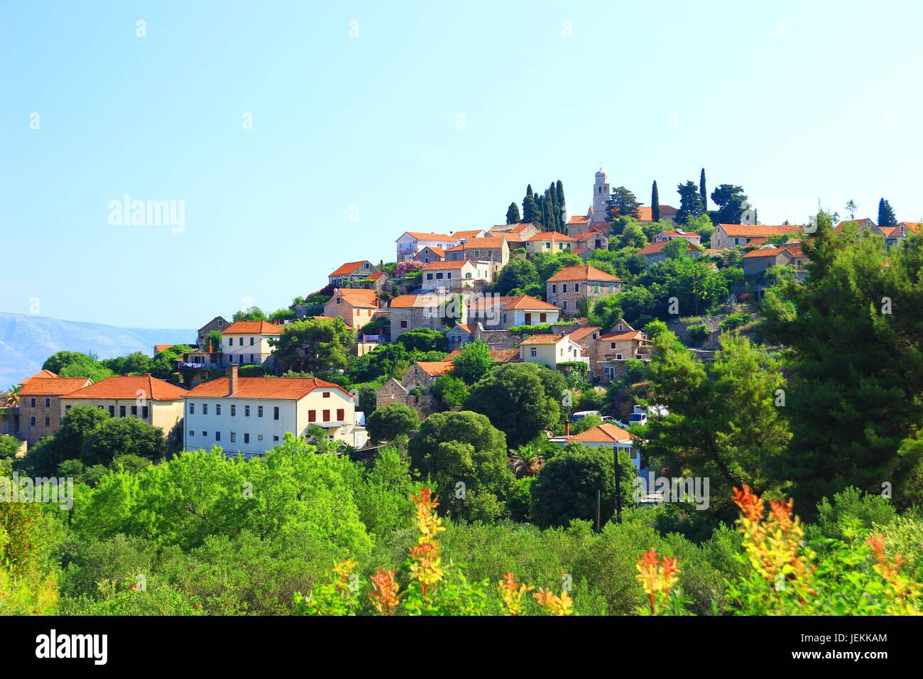 Vrisnik village, Island Hvar, Croatia Stock Photo - Alamy