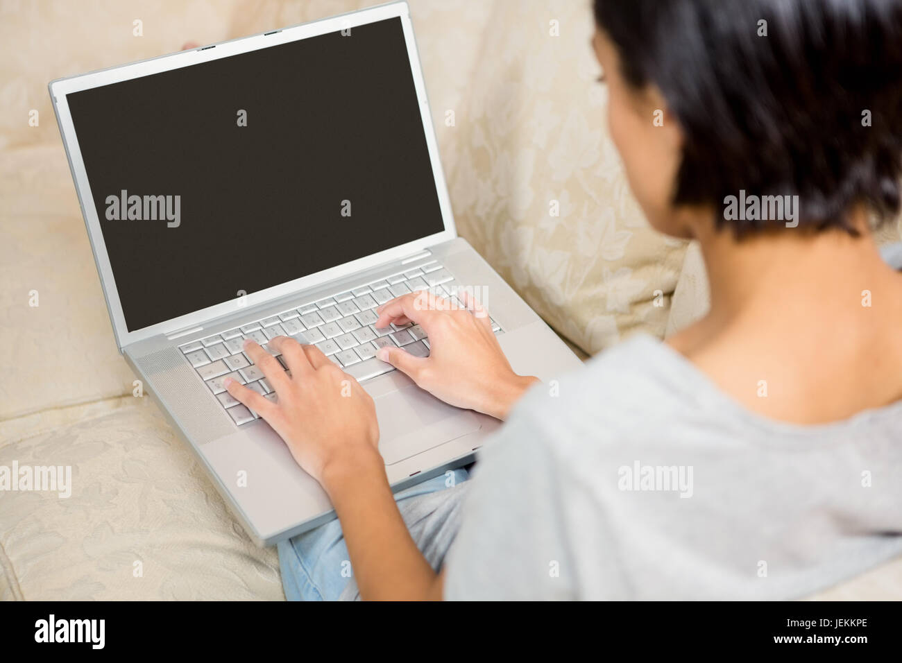 Over shoulder view laptop hi-res stock photography and images - Alamy
