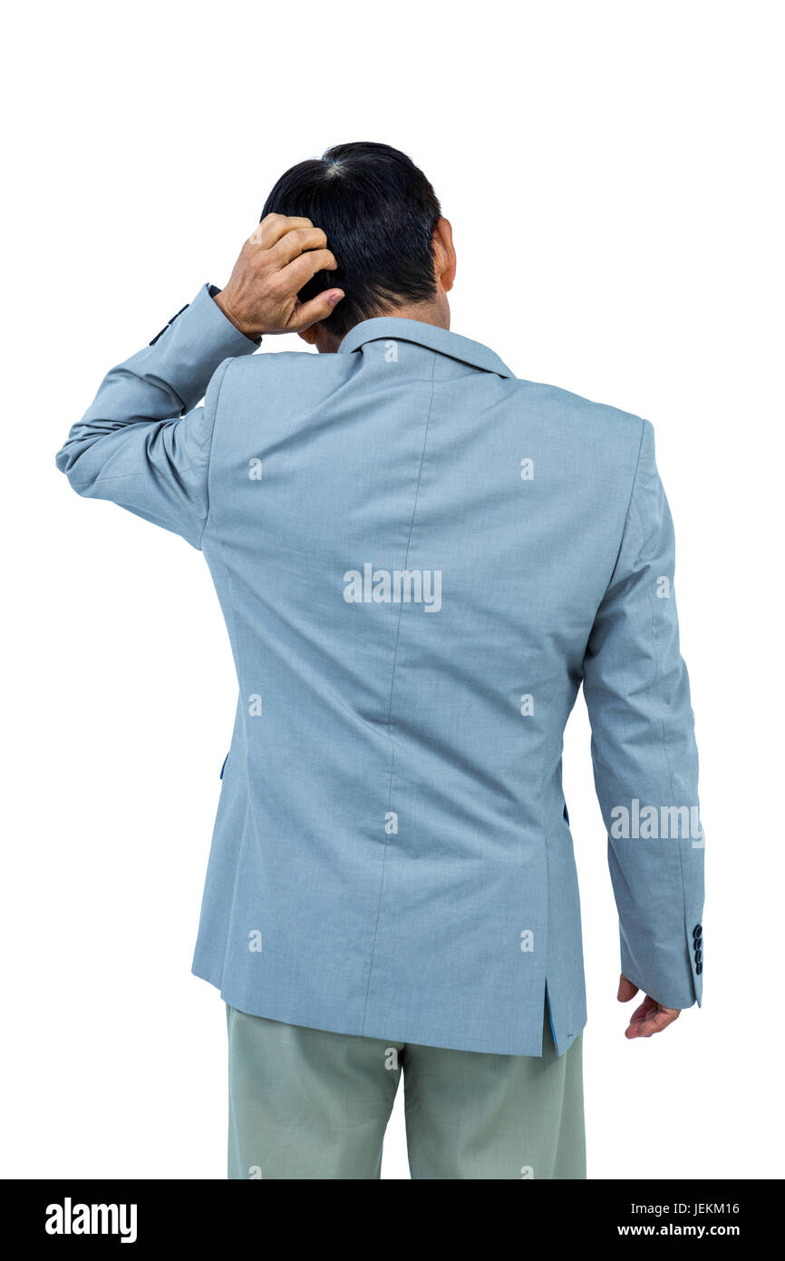 A back turned businessman Stock Photo - Alamy