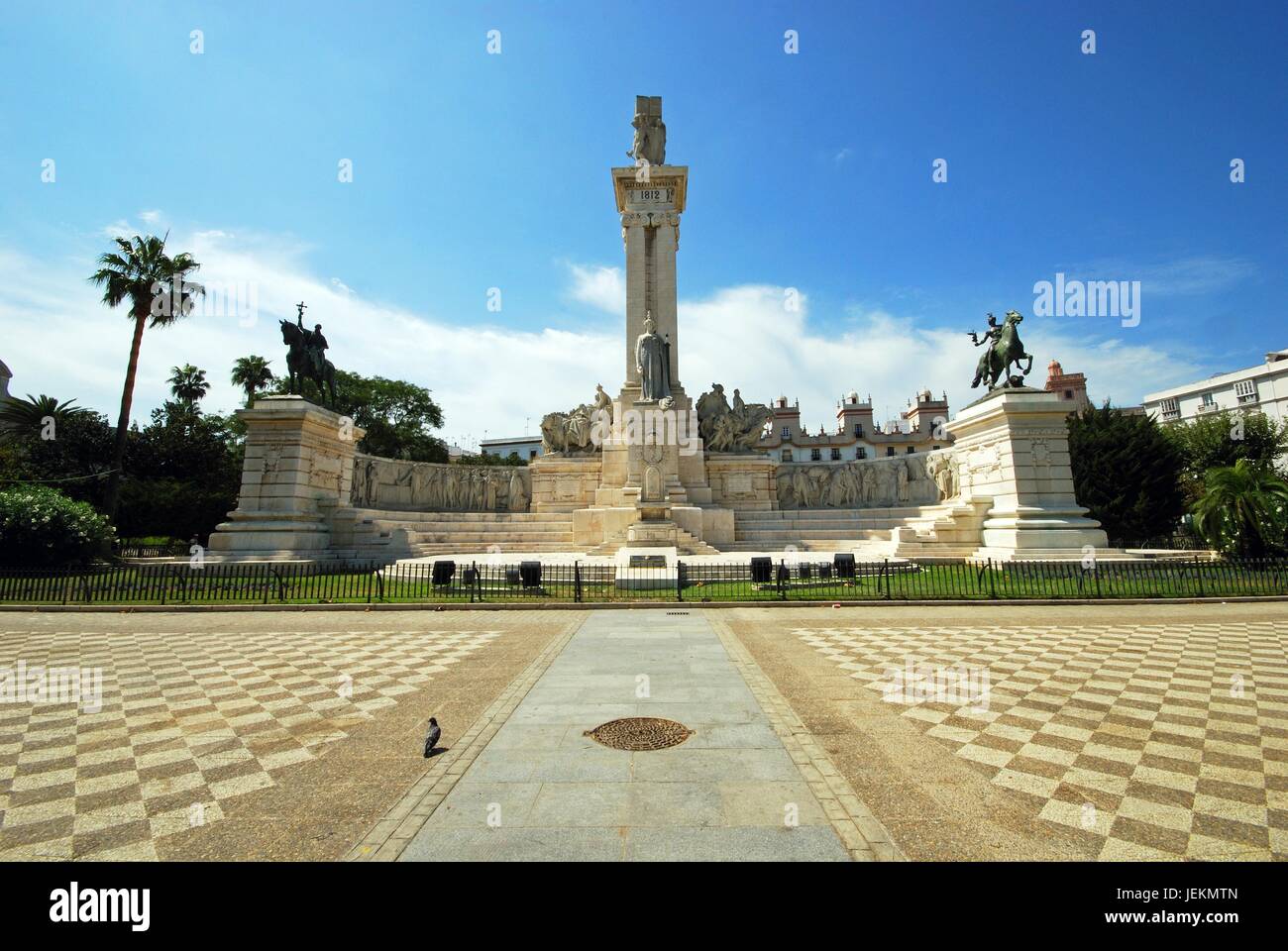Monument to the Cadiz constitution in the Plaza Espana, Cadiz, Cadiz ...
