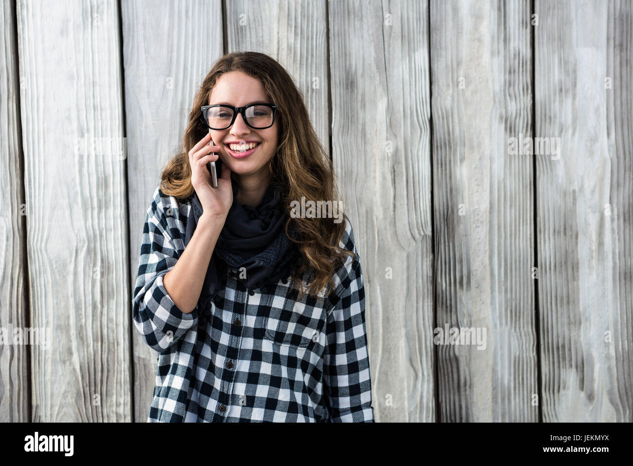 Girl calling someone Stock Photo - Alamy