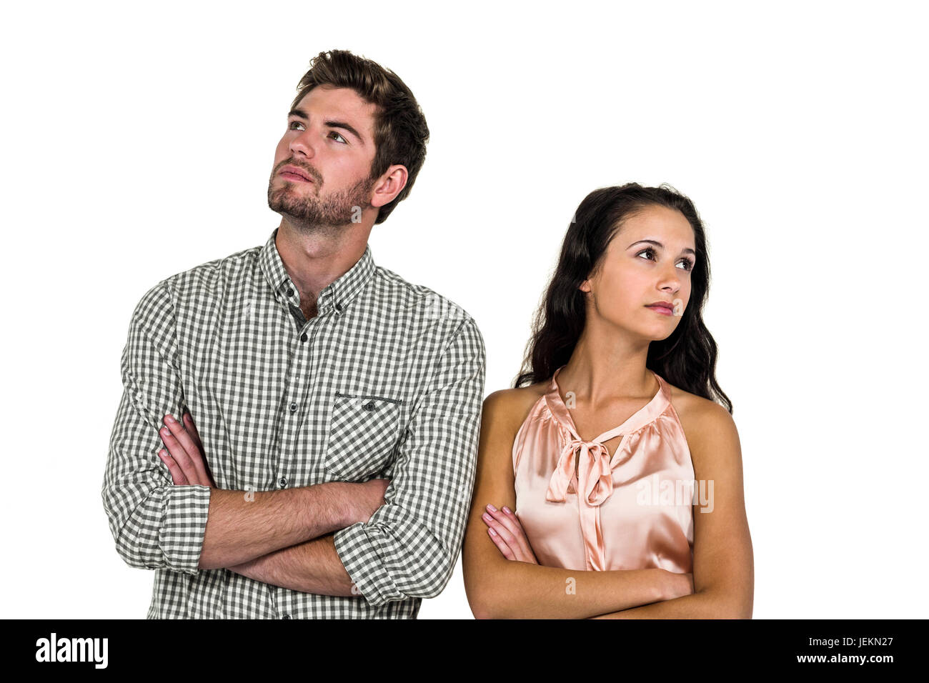 Man woman arms crossed frowning hi-res stock photography and images - Alamy