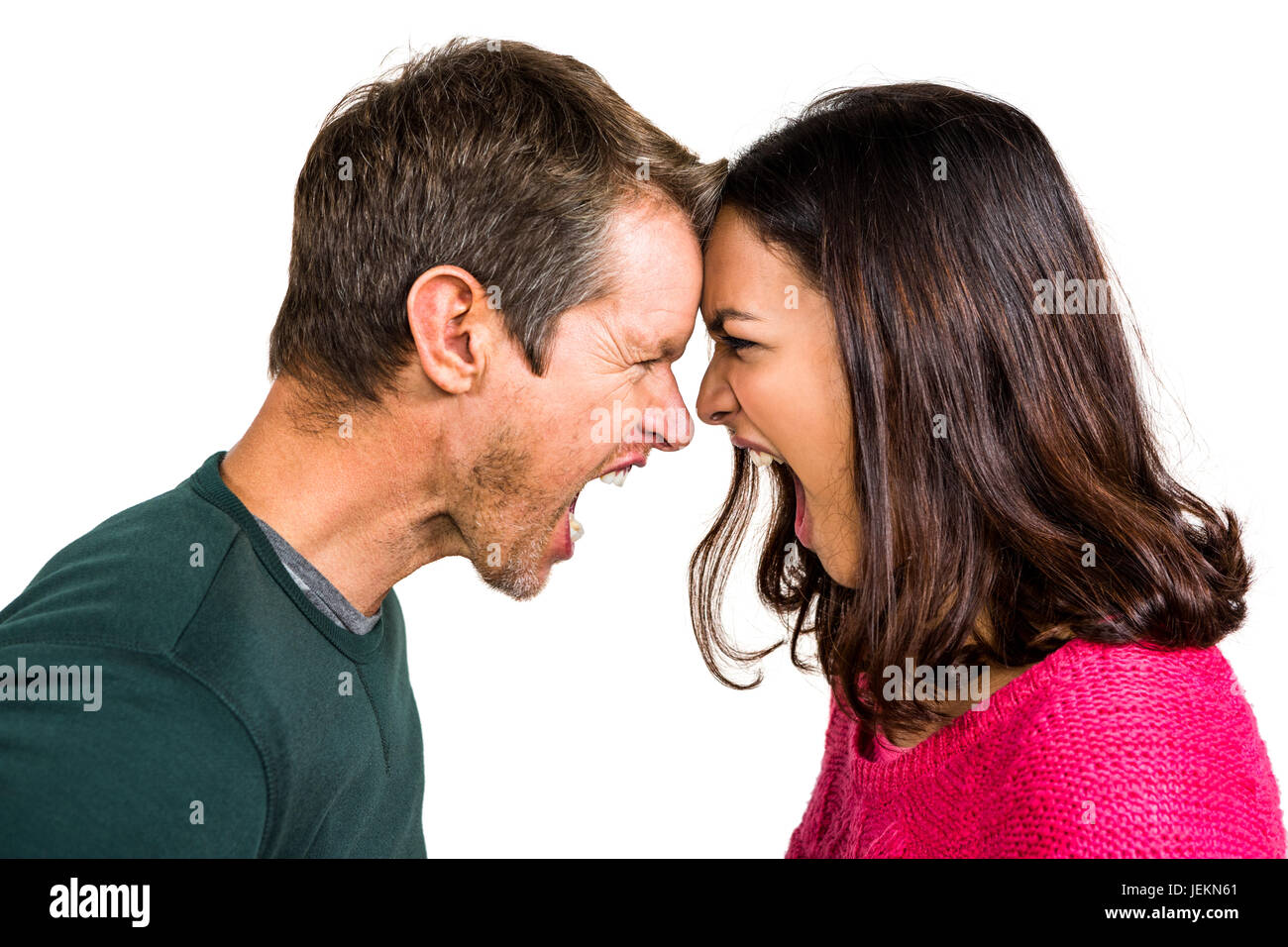 Unhappy female yelling boyfriend hi-res stock photography and images ...