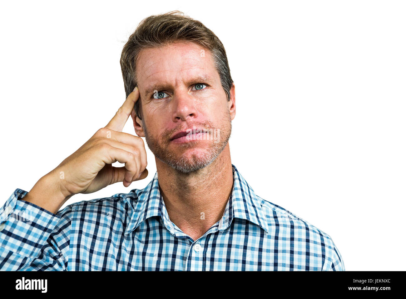 Close-up of thoughtful man Stock Photo - Alamy