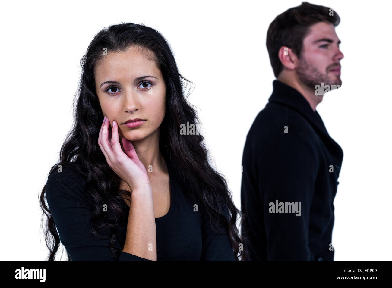 Couple talking after argument hi-res stock photography and images - Alamy