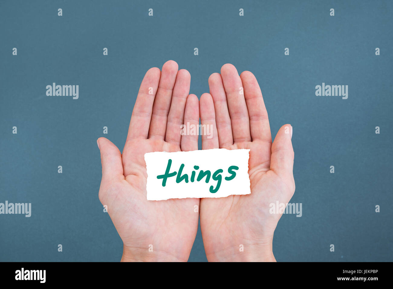 Composite image of hands presenting Stock Photo - Alamy
