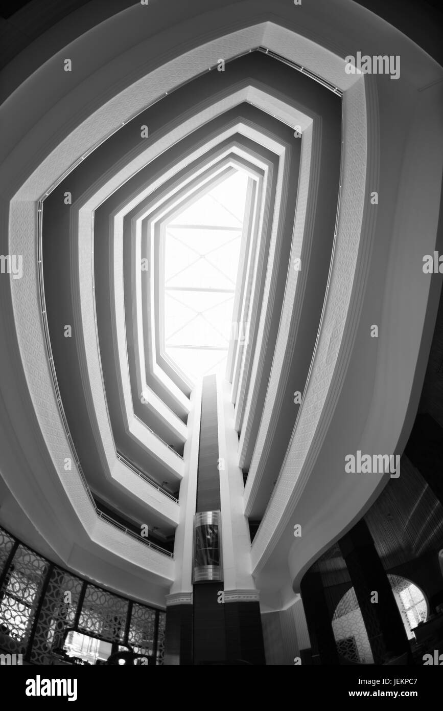 Unusual interior inside the building from below Stock Photo - Alamy