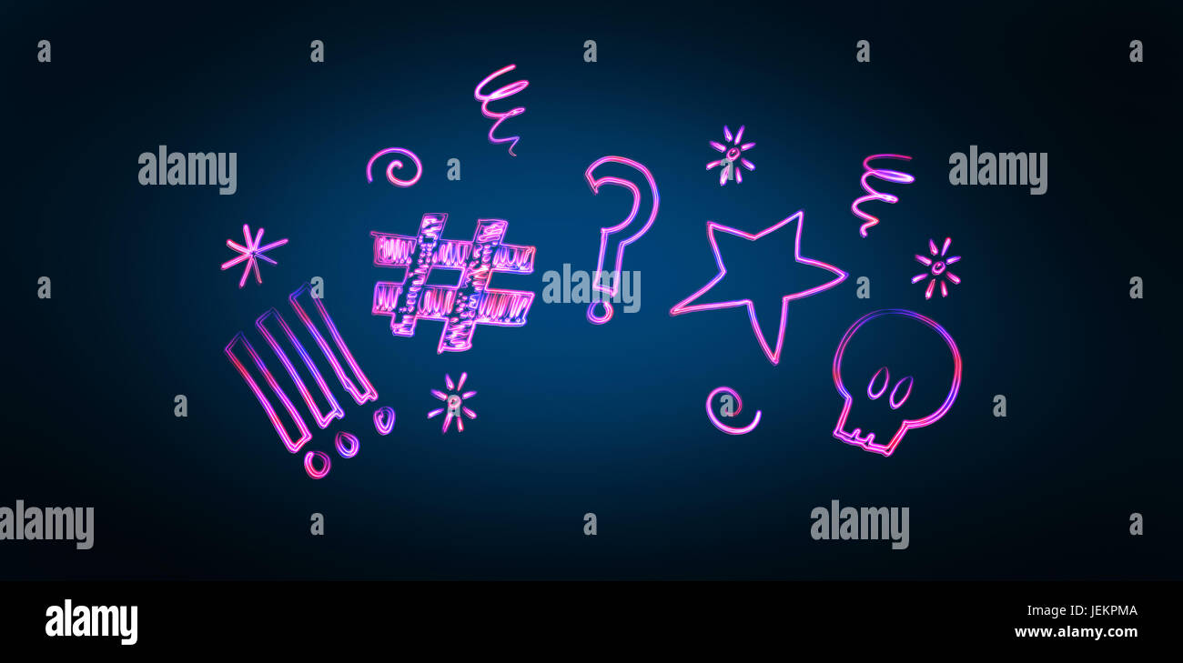 Composite image of doodles Stock Photo - Alamy