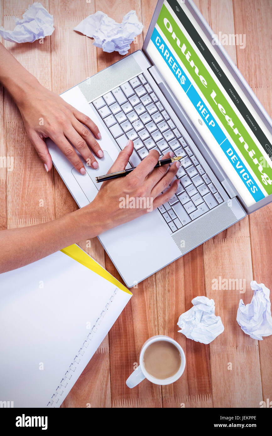 Composite image of online learning interface Stock Photo - Alamy