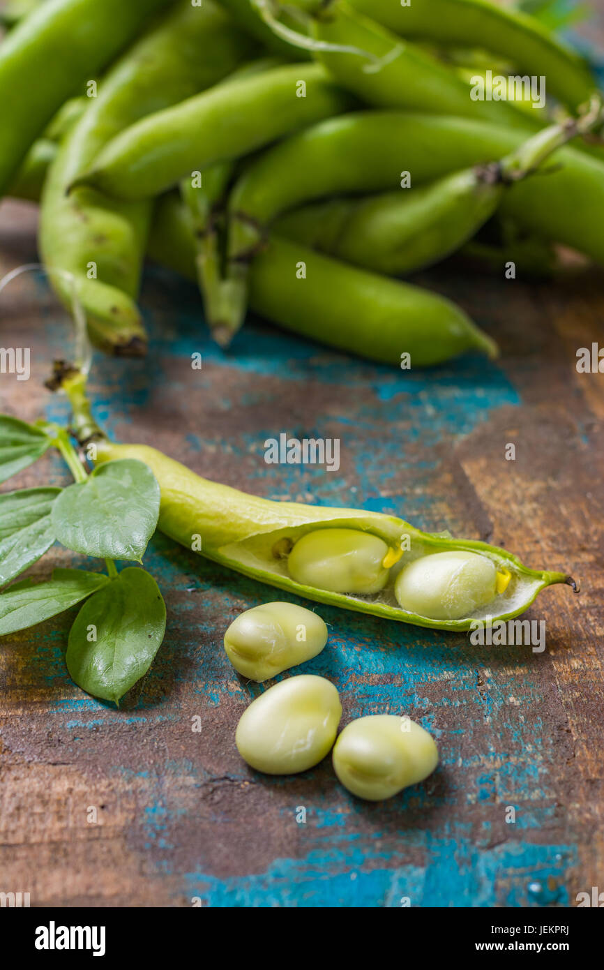 Healthy fresh legumes, new harvest on broad lima white big beans Stock ...