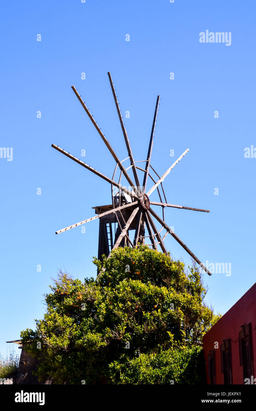 Classic Vintage Windmill Building Stock Photo - Alamy