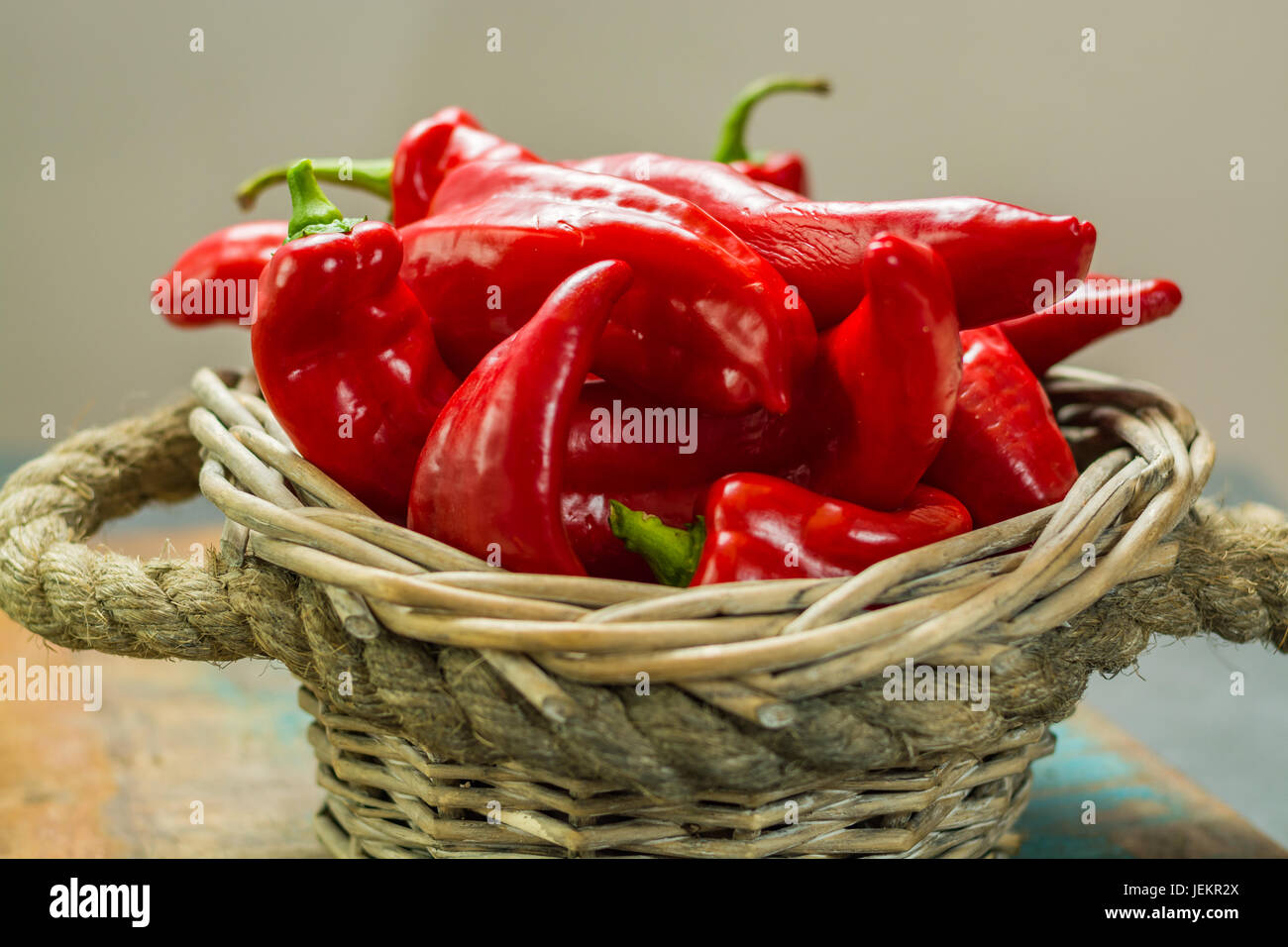 Fresh ripe red sweet turkish pepper ready to eat healthy vegetables ...